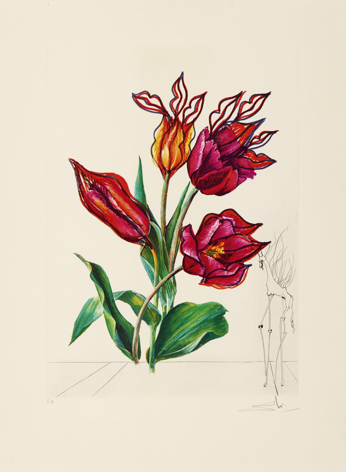Salvador Dalí, Surrealistic Flowers or Florals, 1982 - Invertir en arte